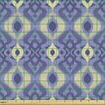 Abstract Fabric by the Yard, Repetitive Abstract Violet Tones Retro ...