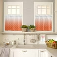 Abstract Texture Window Curtains Valance Set of 3 Classic Orange ...