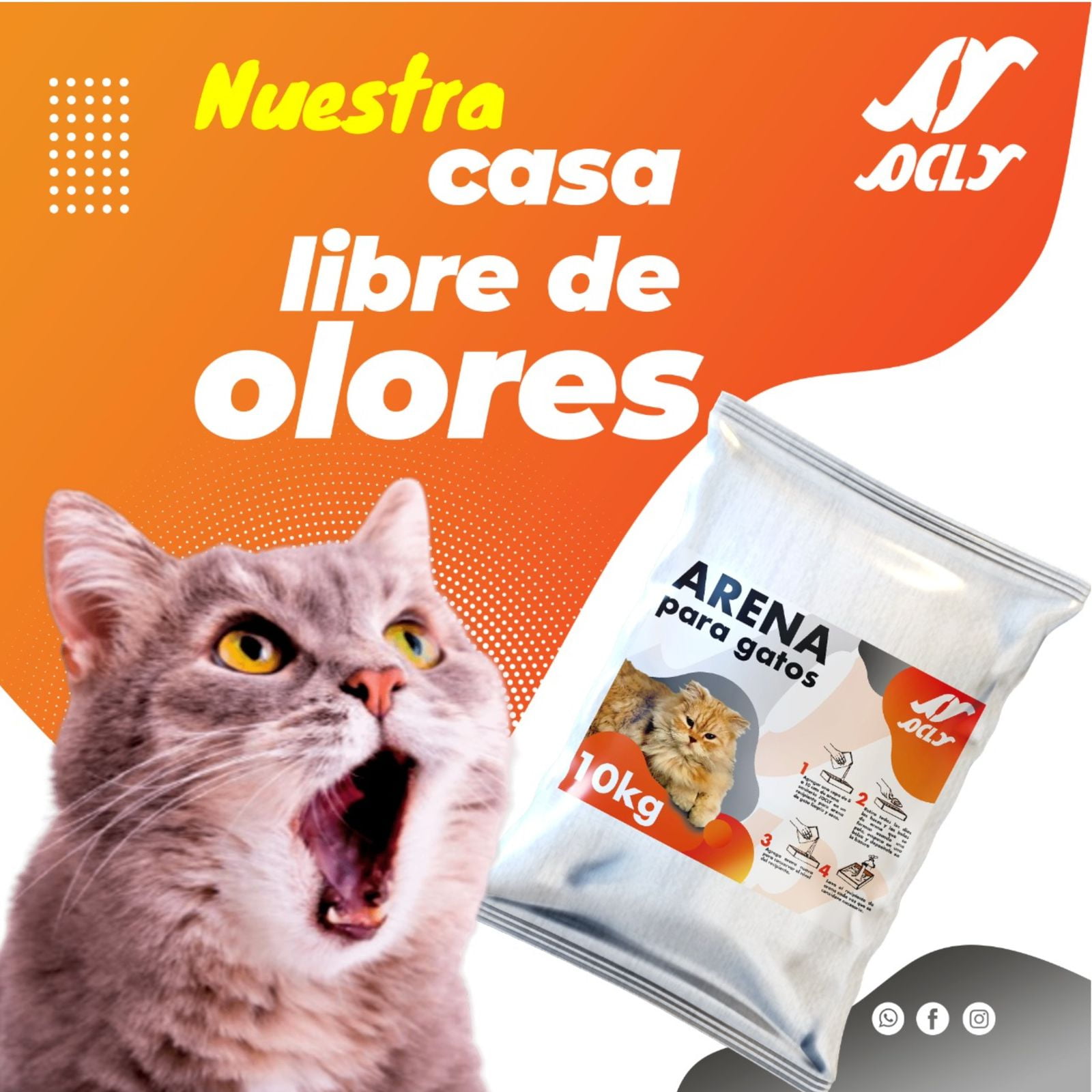 Arena para Gato Jocly Plus 10 kg Super Aglutinante | Bodega Aurrera en ...