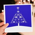 3drose, Christmas Tree Made of Snowflakes on Deep Blue Background, 6 ...
