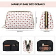 Heartbeat Symbol Makeup Bag, Large Capacity Cosmetic Bag Portable ...