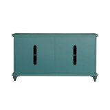 Bowery Hill Modern / Contemporary Rustic Turquoise Solid Wood 65" TV ...
