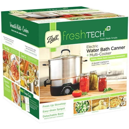 Ball EasyCanner 21-Quart Electric Water Bath Cooker, Fresh Home Pot ...