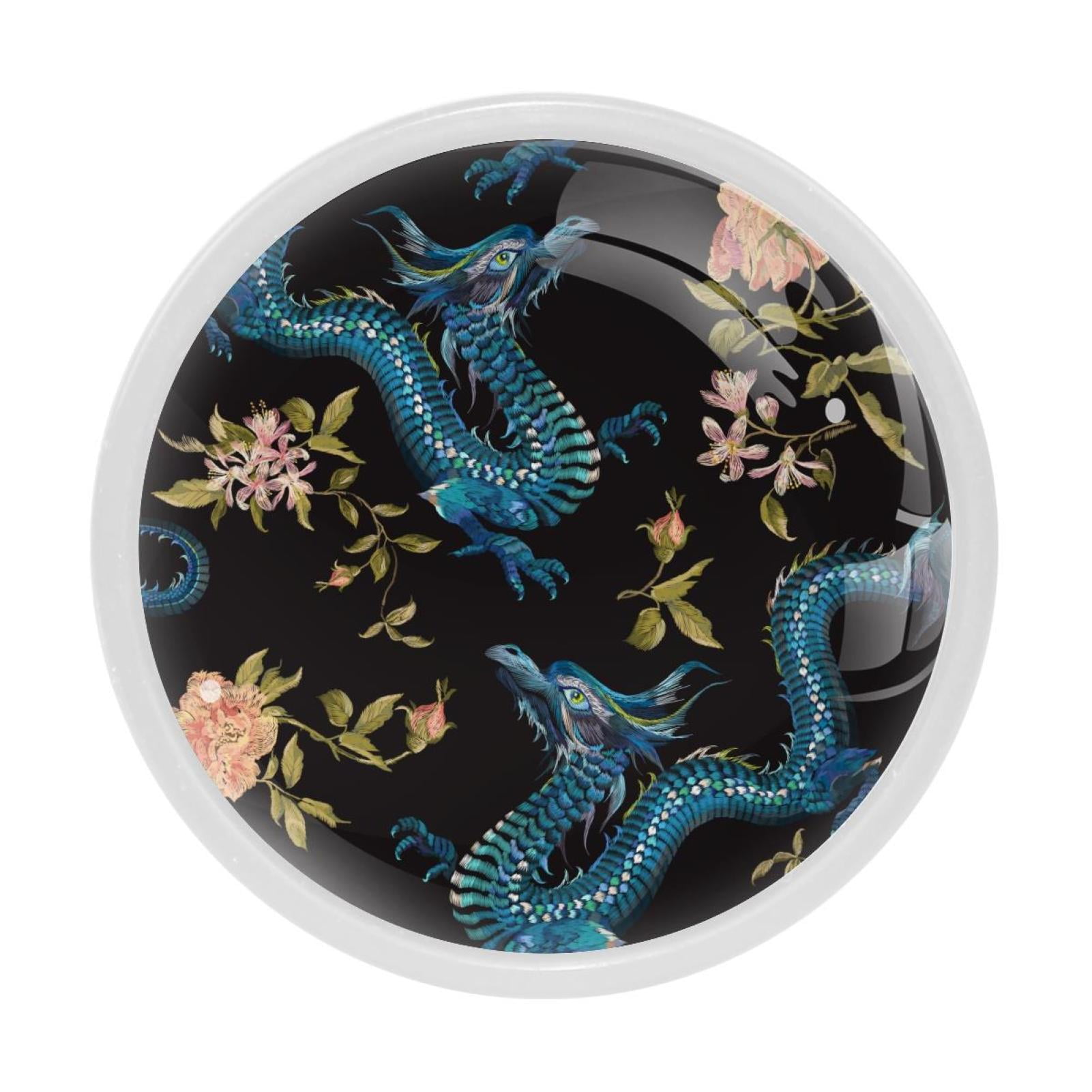 4 Pcs Dragons Knobs for Kitchen Cabinet Cupboard Dresser Bookcase ...