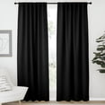 AUQ 2026 New Solid Blackout Curtains Thermal Insulated Back Tab and Rod ...