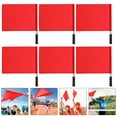 8pcs Track and Field Starting Flag Set Referee Flag Stainless Flag Red ...