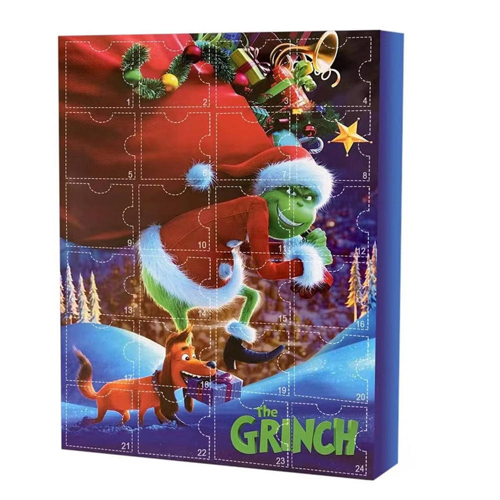 24 Days Cute Cartoon Elf Figures Doll Calendar Blindbox Grinch Panic ...