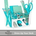 Clear Acrylic Desk Organizer Pen Holder for Office Supplies and Desktop ...