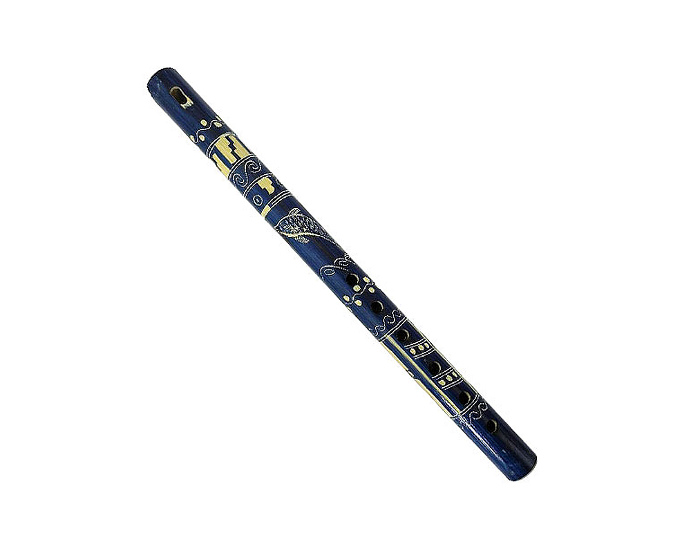 Colored Bamboo Wooden Native Tribal Nature Pattern Flute Woodwind ...