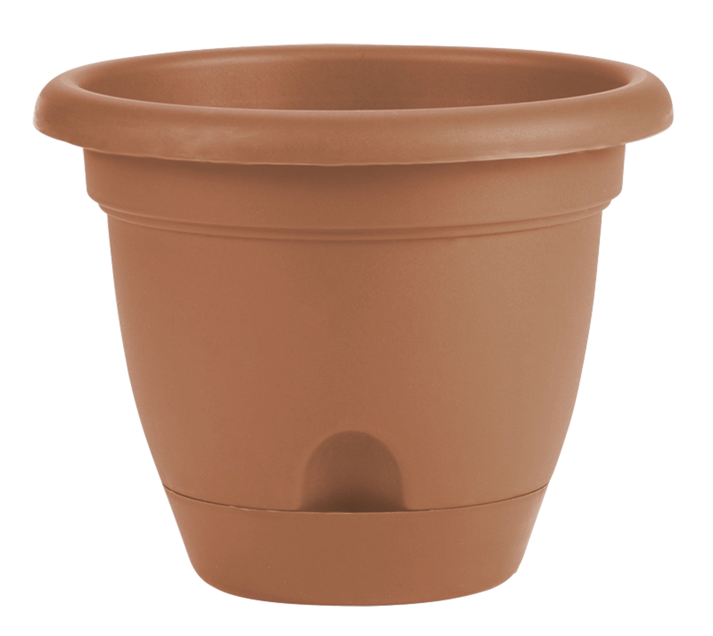 Bloem Lucca Self Watering Planter W/ Saucer 15.25 x 12.5 Plastic Round ...