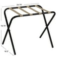 Household Essentials Luggage Rack, Black Frame with Khaki Straps ...