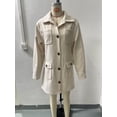 Aellinatey Women's Wool Blend Pea Coat Casual Formal Office Wool Single ...