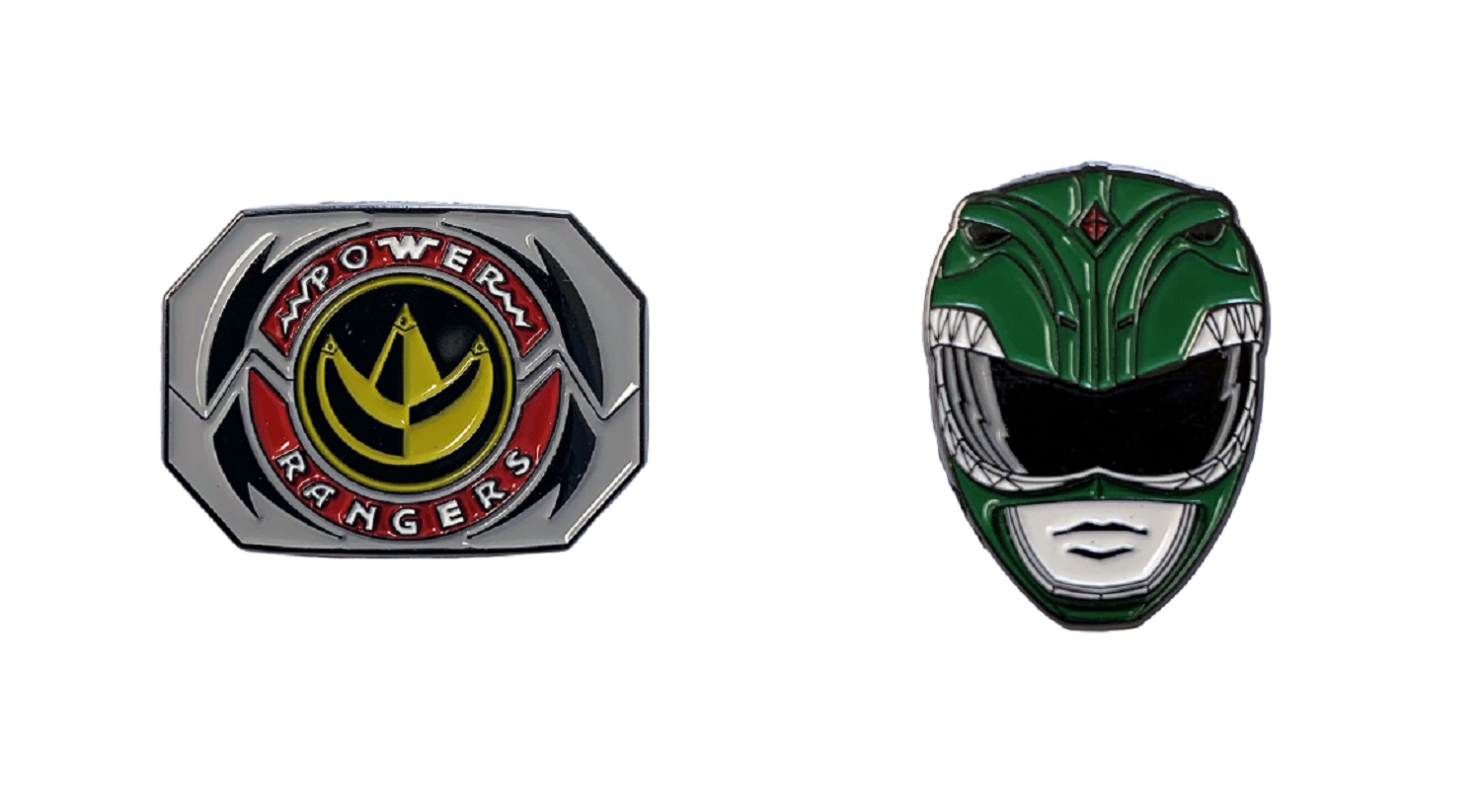Power Rangers Green Ranger Mask and Emblem 2 Pack Enamel Pin set ...