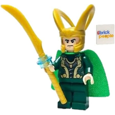 LEGO Superheroes: Loki Minifigure with Scepter and Tesseract and ...