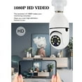 WIFI Security Camera, E27 Light Bulb 1080P HD, Infrared Night Vision ...