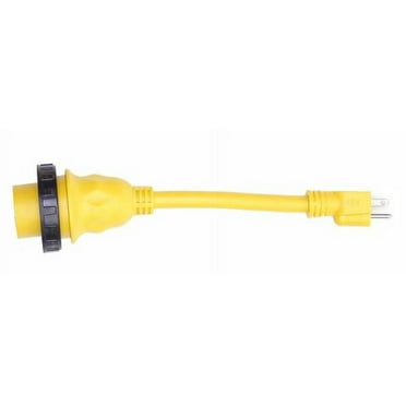 Amp Up Marine & RV Cords 125v 30a x 25' Marine Shore Power Cord, Yellow 21312 - Walmart.com