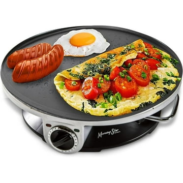 Crepe Maker Electric, Crepe Pan 12 Inch with 5 X 4” Silicone Molds ...