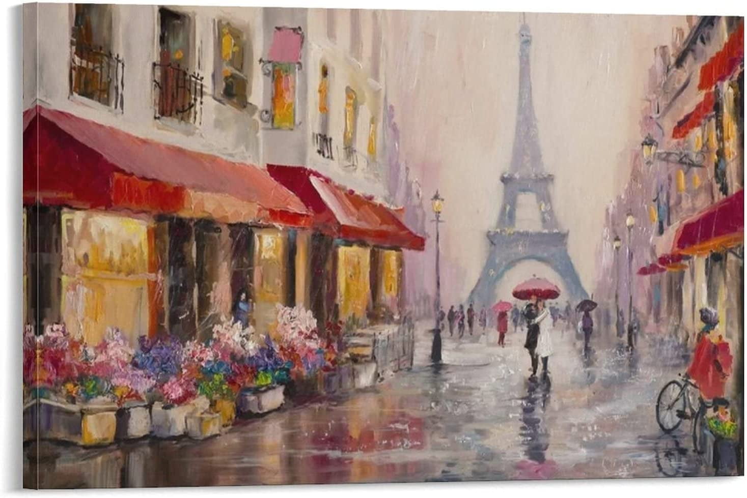 Paris Street Scene Eiffel Tower