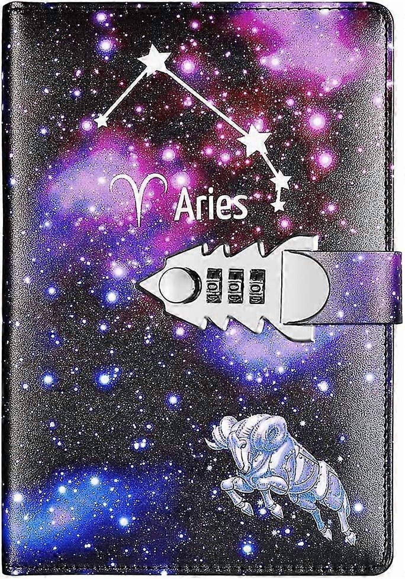 Locking Diary Combination Lock Journal Constellation Writing Diary A5 ...