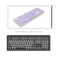 Pudding Keyboard Hat Box Mechanical Keyboard (Light Blue) - Walmart.com