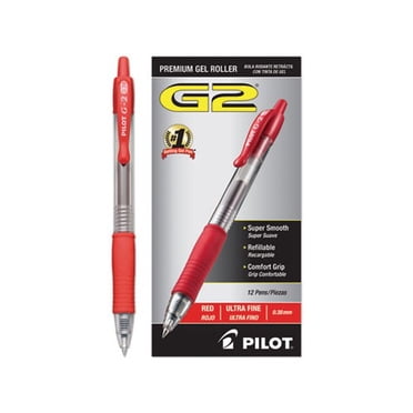 Pilot G6 Retractable Gel Ink Pen, Refillable, Red Ink, .7mm - Walmart.com
