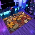 Autumn Maple Leaf Area Rugs, Plant Pattern Carpet, Washable Non Slip ...
