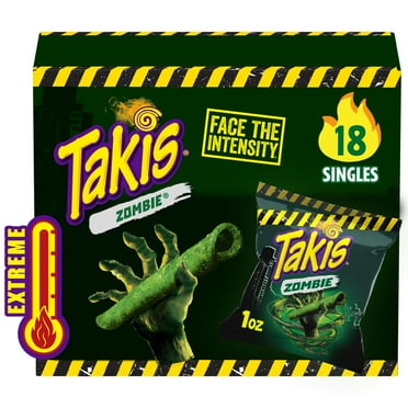 Takis Zombie Habanero & Cucumber Flavor Tortilla Chips, 1 Ounce (46 ...