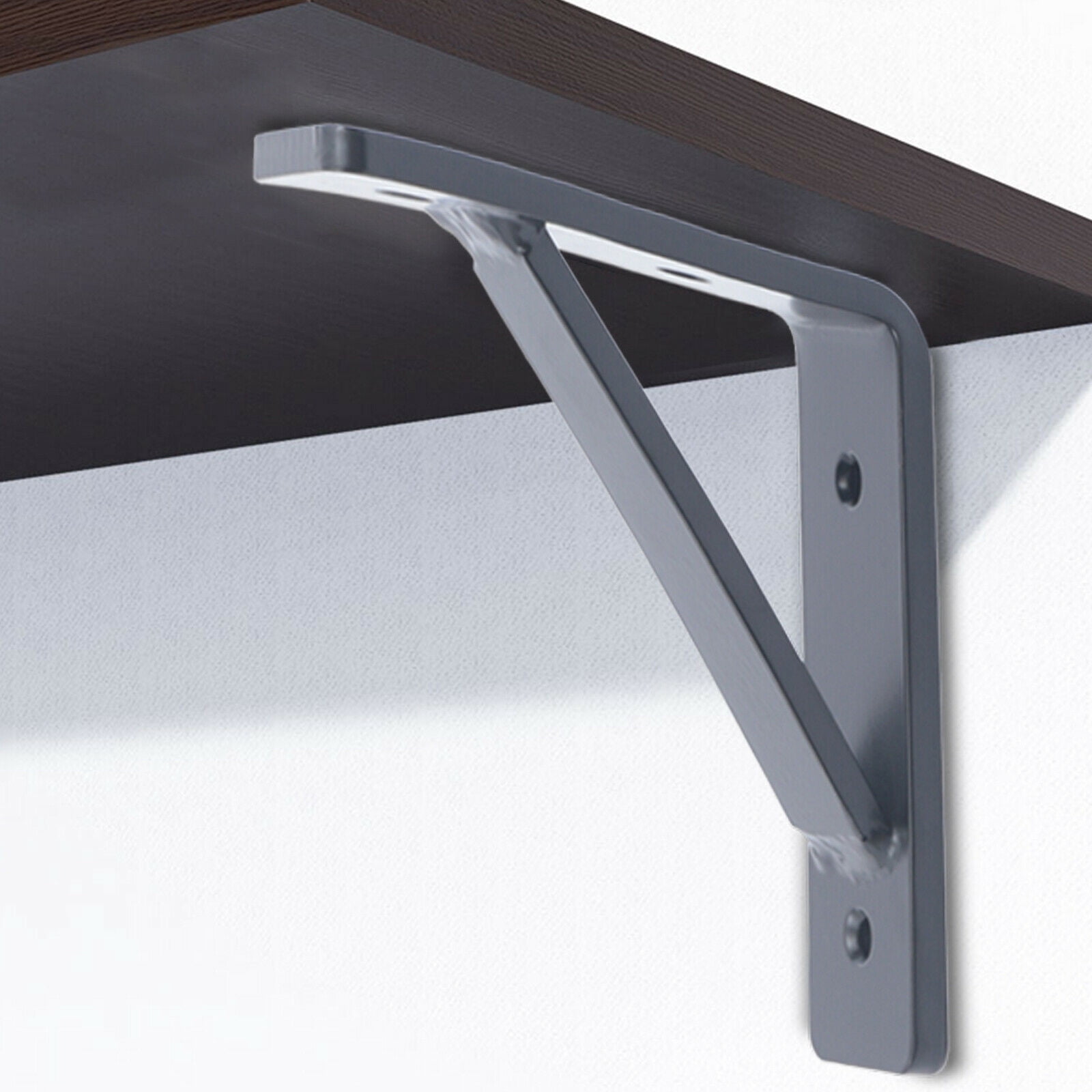 Buy Fichiouy 2Pcs L Shape Shelf Bracket Iron Wall Mounted Angle Shelf ...