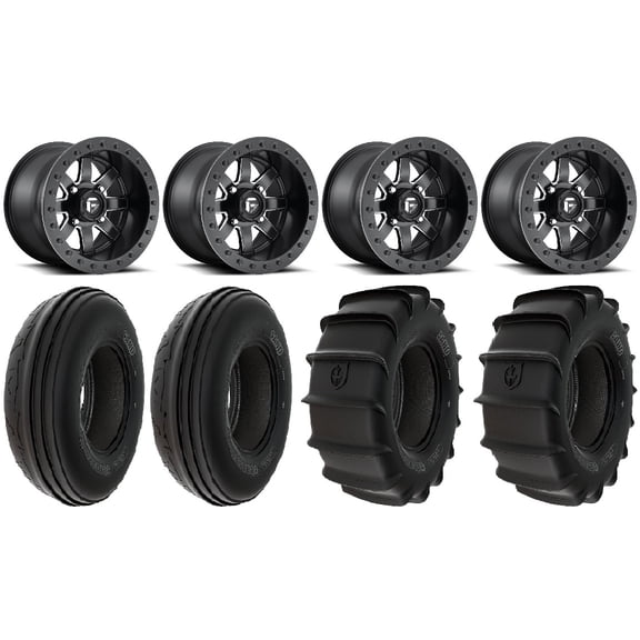 Fuel Lethal Black 15" Wheels 35" BFG KM3 Tires Can-Am Commander ...