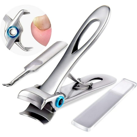 Wide Toenail Clippers for Thick Nails - EBEWANLI 17mm Wide Jaw Opening ...