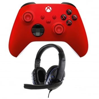 Microsoft Xbox Series X/S Controller in Red with Headset Xbox Series ...