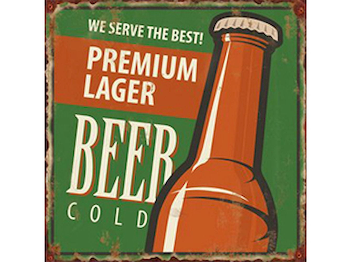 "Premium Lager" Metal Sign - Walmart.com