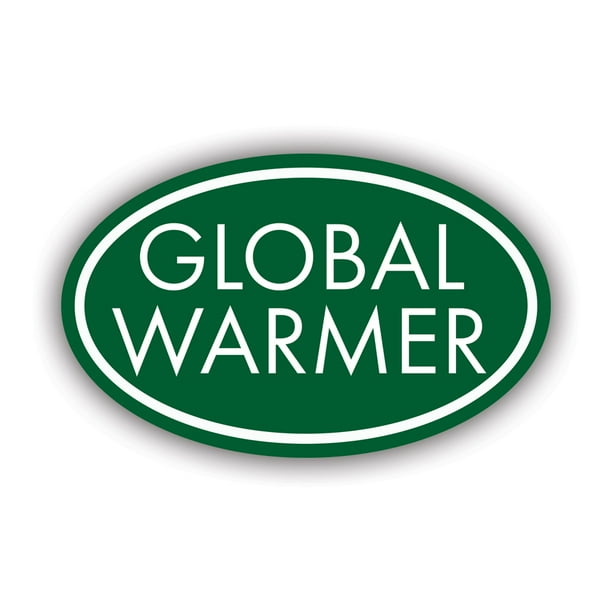 Oval Global Warmer Sticker Decal - Self Adhesive Vinyl - Weatherproof ...