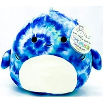 Squishmallow Kelly Toys Luther The 8 inch Blue Tie Dye Tiger Shark ...