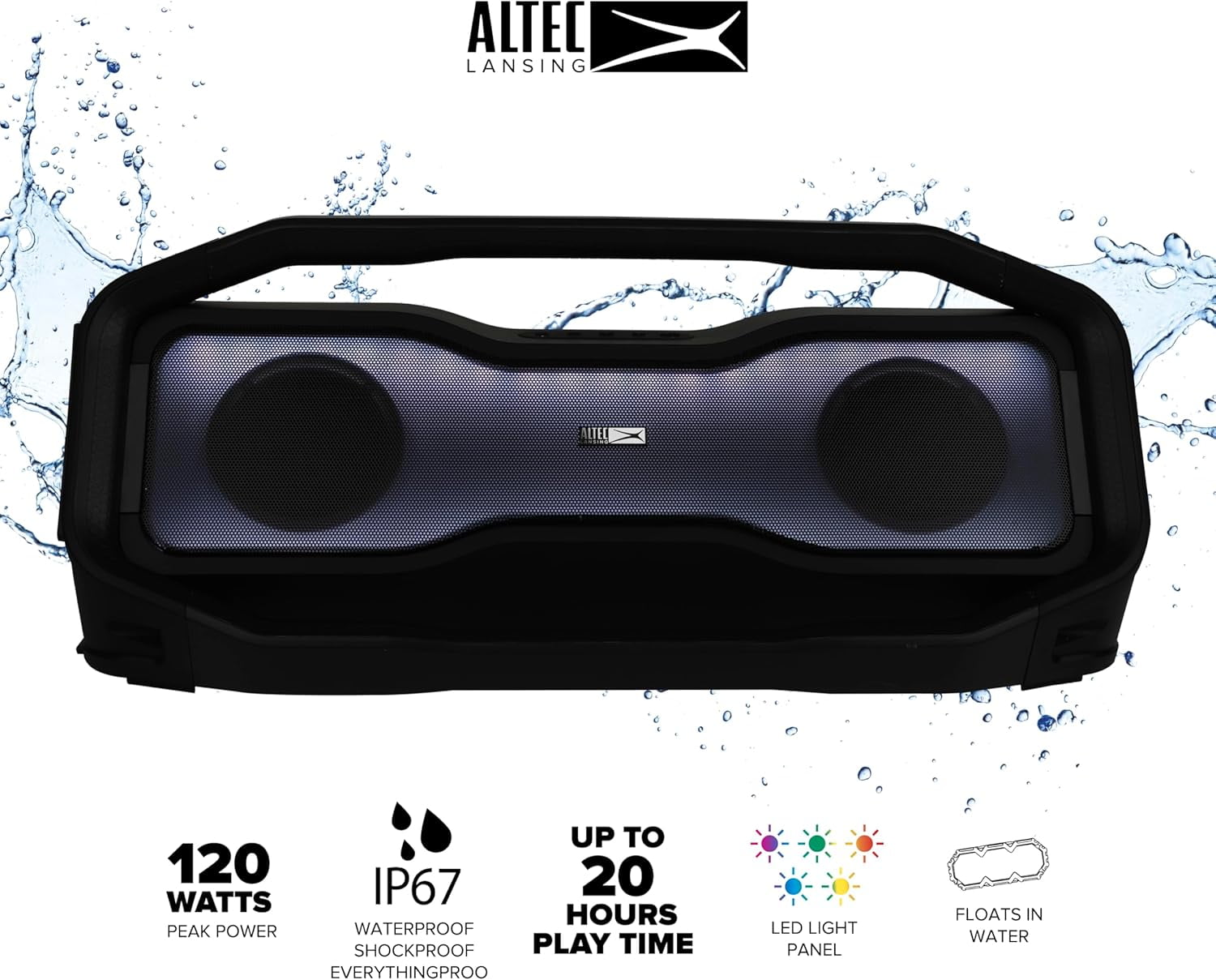 bocina altec lasing resistente al agua inalámbricos Bluetooth , batería ...