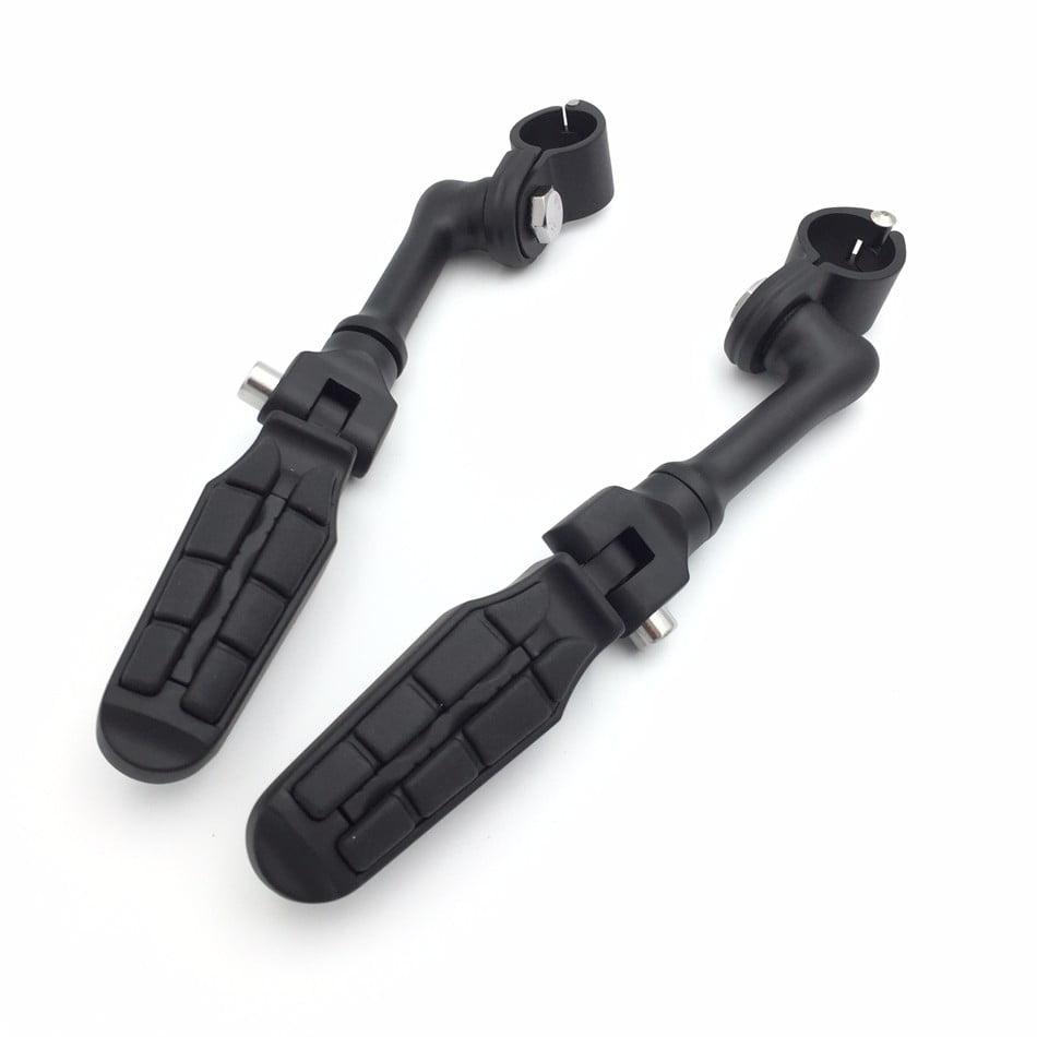 Buy HTT Motorcycle Black Long Angled Adjustable Highway Peg Mounting ...