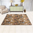 Dog Bone Dog Food Pattern Memory Foam Area Rug 60"x39" Non Slip, Absorbent, Fade Proof for ...