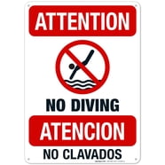 Swimming Pool Rules Bilingual Sign, Spanish English , - Walmart.com