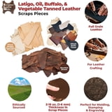 ELW Latigo Mix Colors Leather Scraps 6-10 oz 2.8-4 mm Heavy Weight Size ...