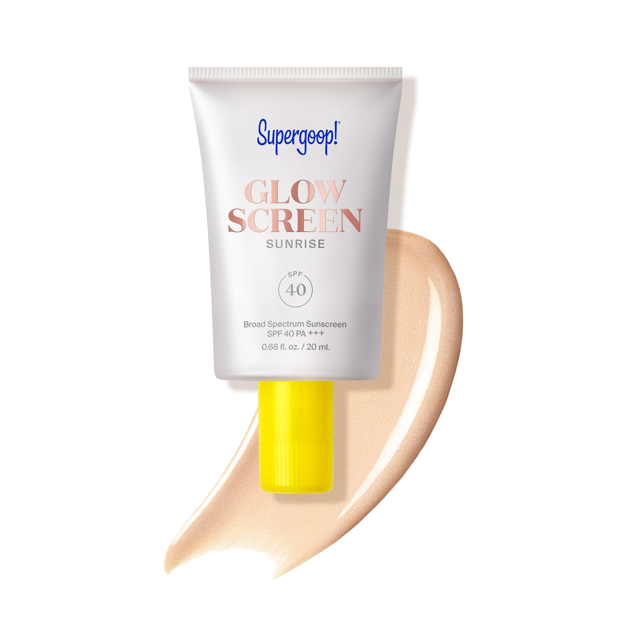Protector solar Supergoop! Glowscreen SPF 40, 20 ml, hidratación con ...