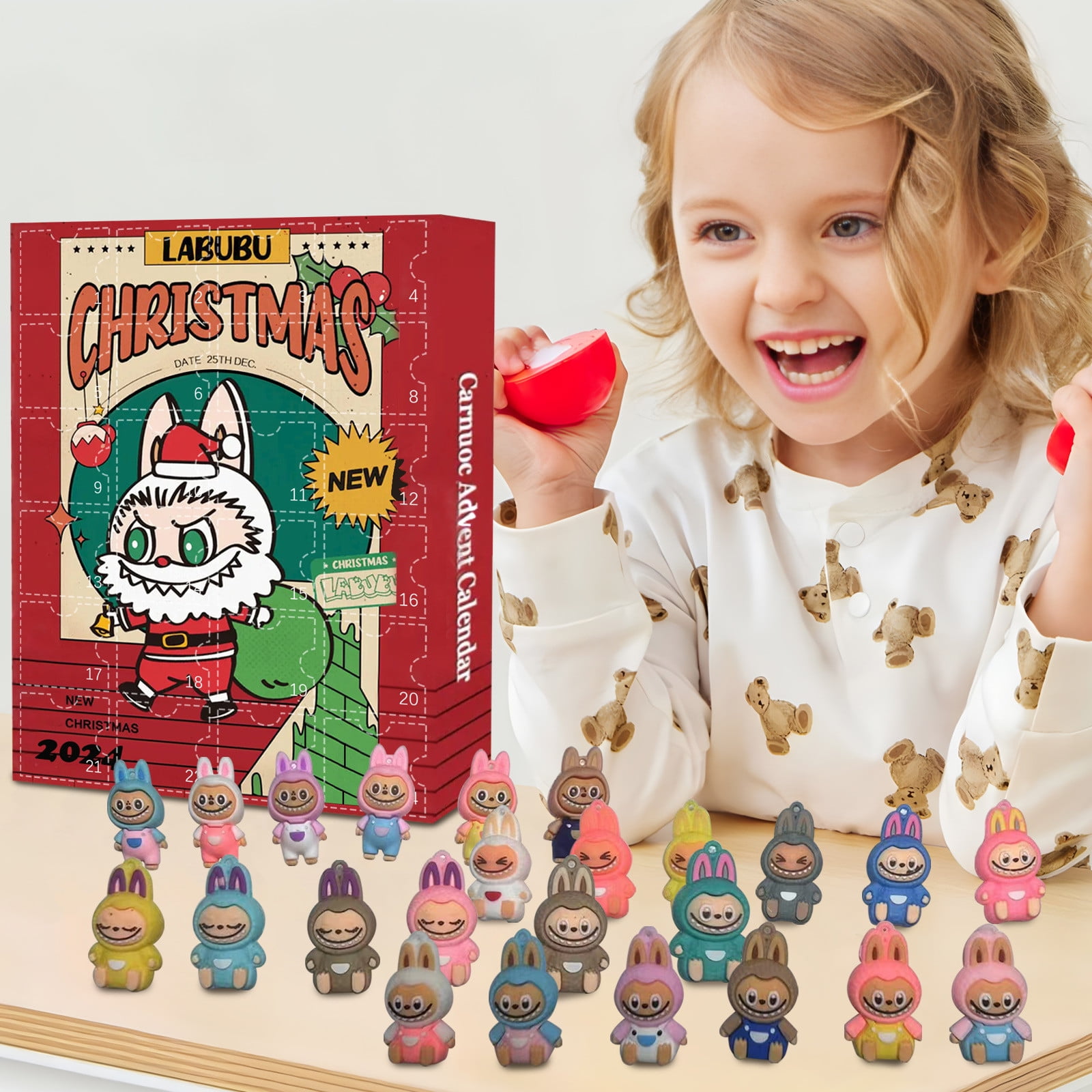 Labubu Ropa Pop Mart Labubu Cute Anime Christmas Countdown Calendar ...