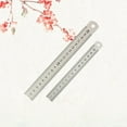 Stainless Steel Ruler Set for Measurement with Double Scale Mark Silver ...