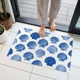 Blue Scallops Shell Door Mat 18x30 Inch Sea Ocean Coastal Nature Summer ...