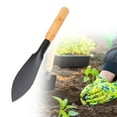 2 Piece Garden Trowel Set - Ergonomic Wood Handle Hand Shovels for ...