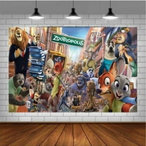 Zootopia Backdrop Banner Party Supplies Poster Movie Theme Background ...