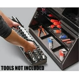 Powerbuilt 26 in Rapid Box Portable Slant Front Tool Box w/Tool Magnets ...