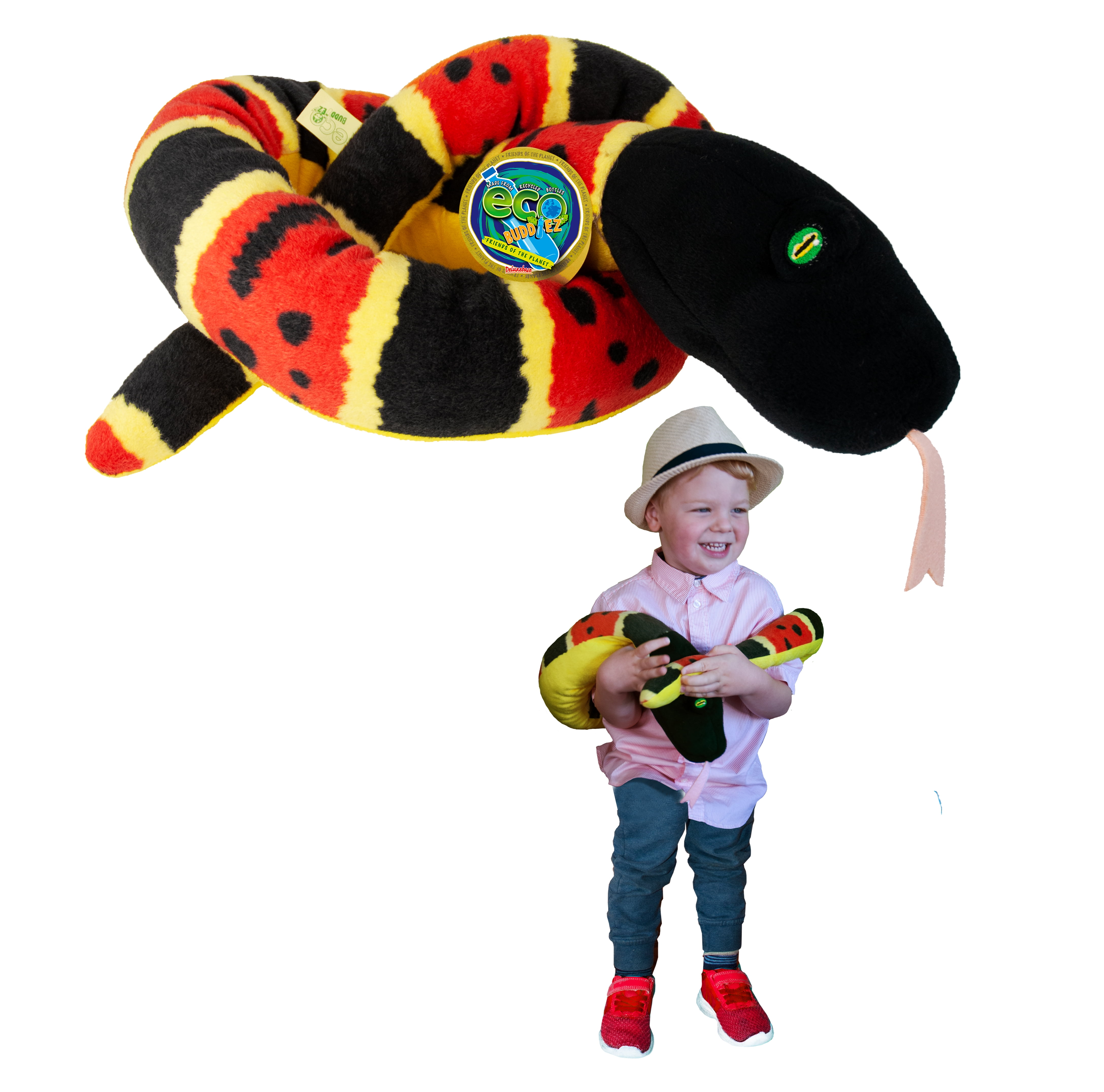 EcoBuddiez Sssnakes - Coral Snake from Deluxebase. Soft Toy (55 ...