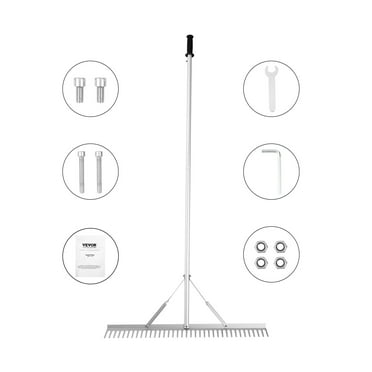 Yard Tuff 55-Inch Steel Tow-Behind Acreage Rake, ATV Lawn Garden ...