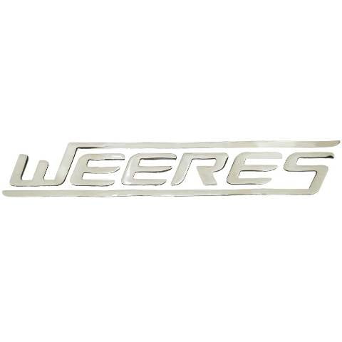 Weeres Pontoon Boat Raised Decal | Silver Emblem Sticker - Walmart.com
