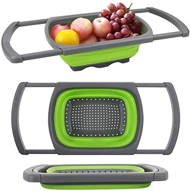 Colander Collapsible, Colander Strainer Over The Sink Veggies/Fruit ...